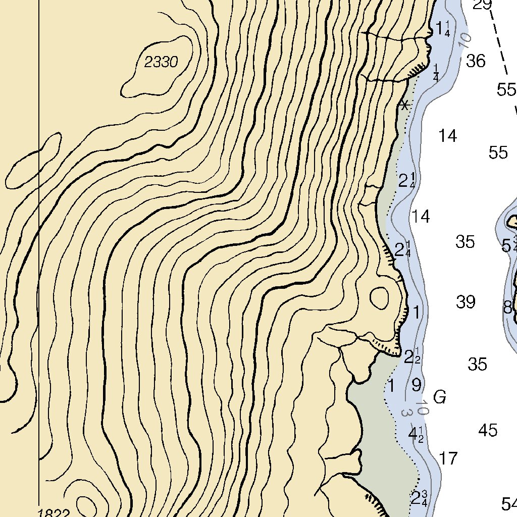 Yakobi Island And Lisianski Inlet Map by National Oceanographic ...