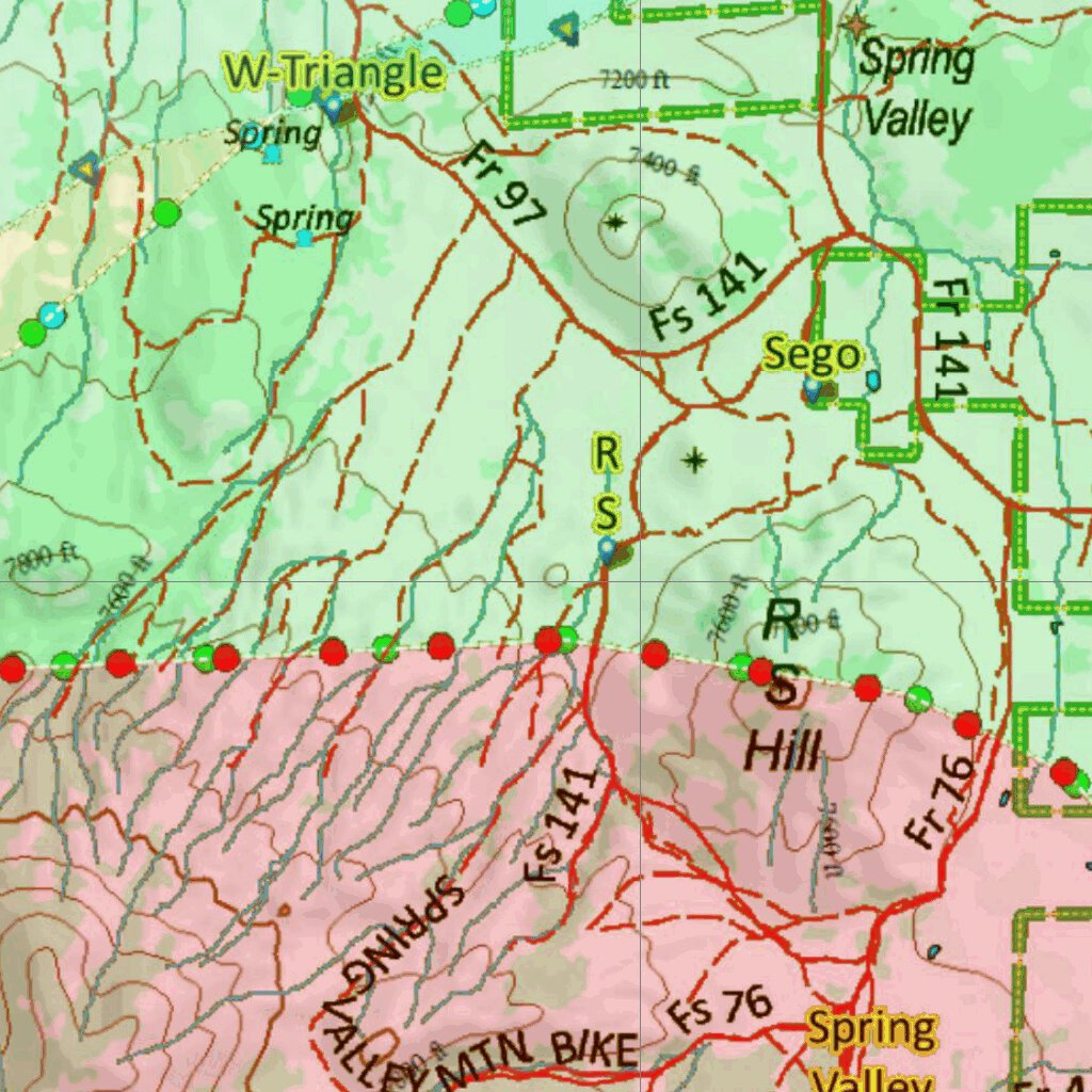 AZ Unit 7W Mule Deer Concentrations Map by Arizona HuntData LLC ...
