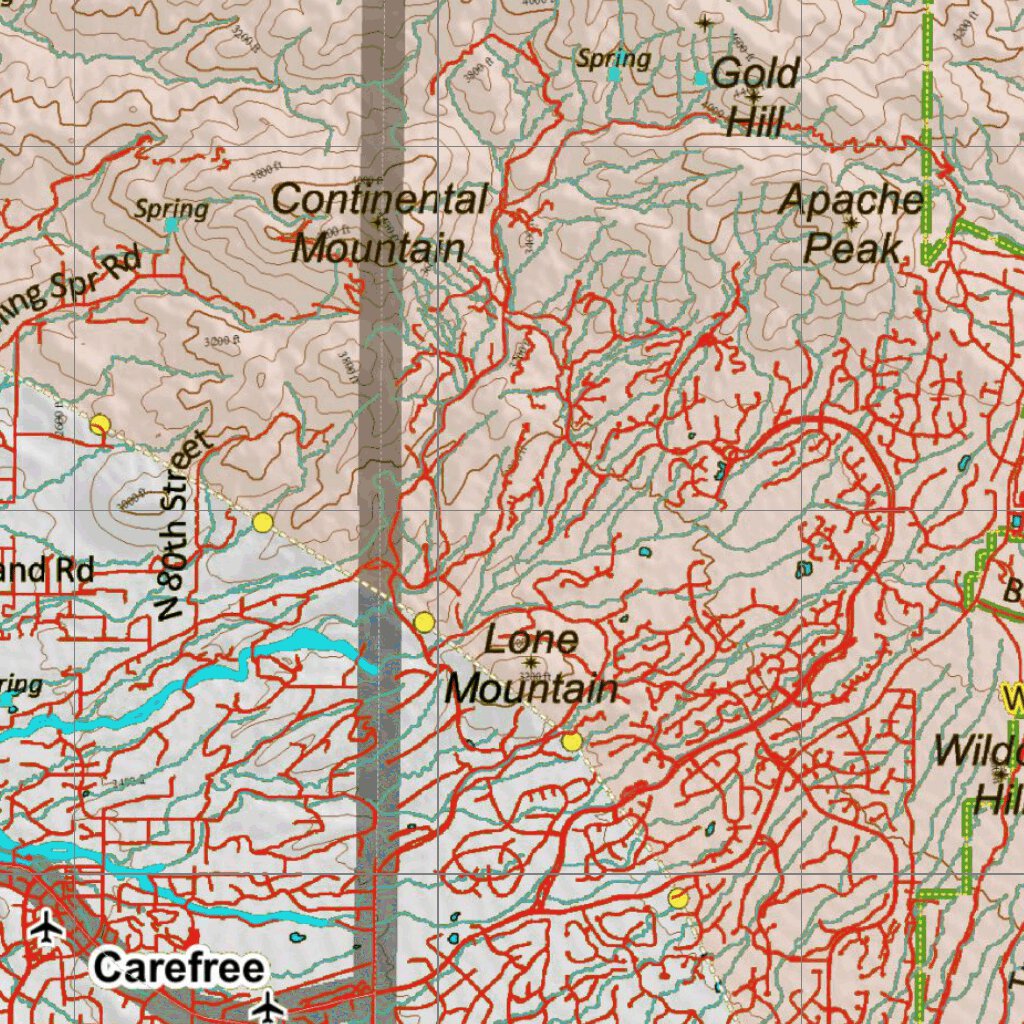 AZ Unit 21 Mule Deer Concentrations Map by Arizona HuntData LLC ...