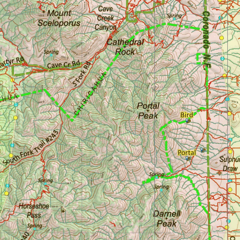 AZ Unit 30A Mule Deer Concentrations Map by Arizona HuntData LLC ...