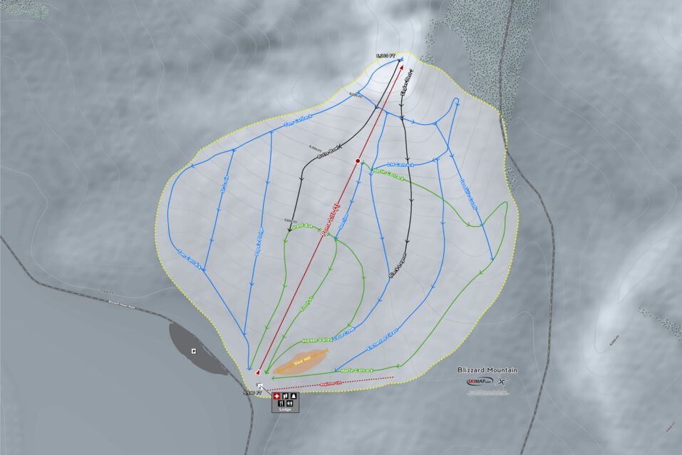 Blizzard Mountain Resort Map by Mapsynergy | Avenza Maps