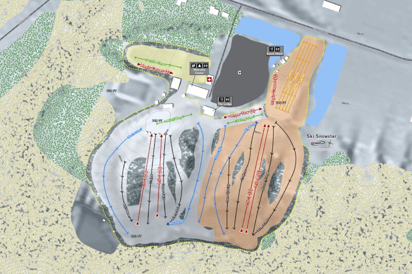 Ski Snowstar Resort Map by Mapsynergy | Avenza Maps