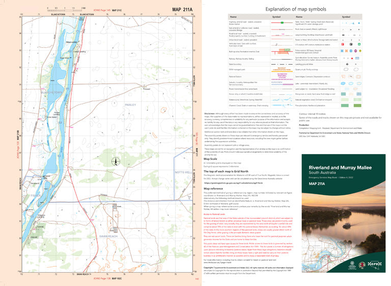 Riverland and Murray Mallee Map 211A by Mapland - Department for ...