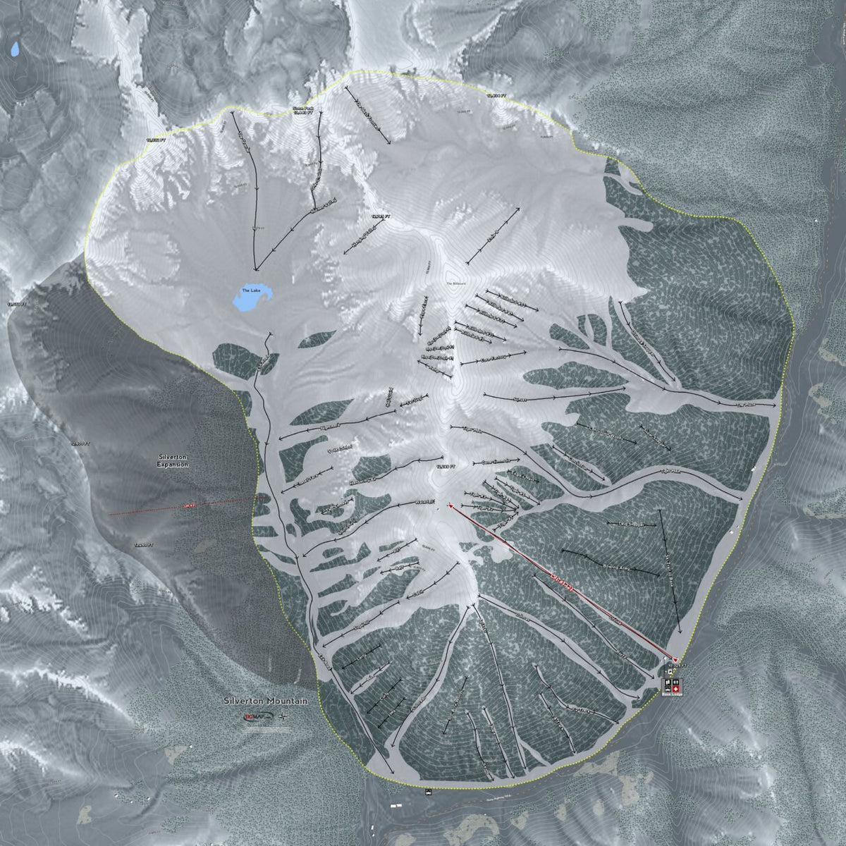 Silverton Mountain Resort Map by Mapsynergy | Avenza Maps