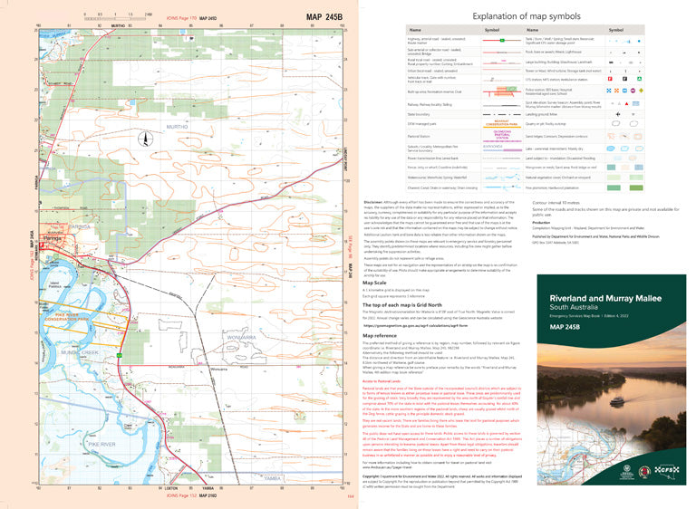 Riverland and Murray Mallee Map 245B by Mapland - Department for ...