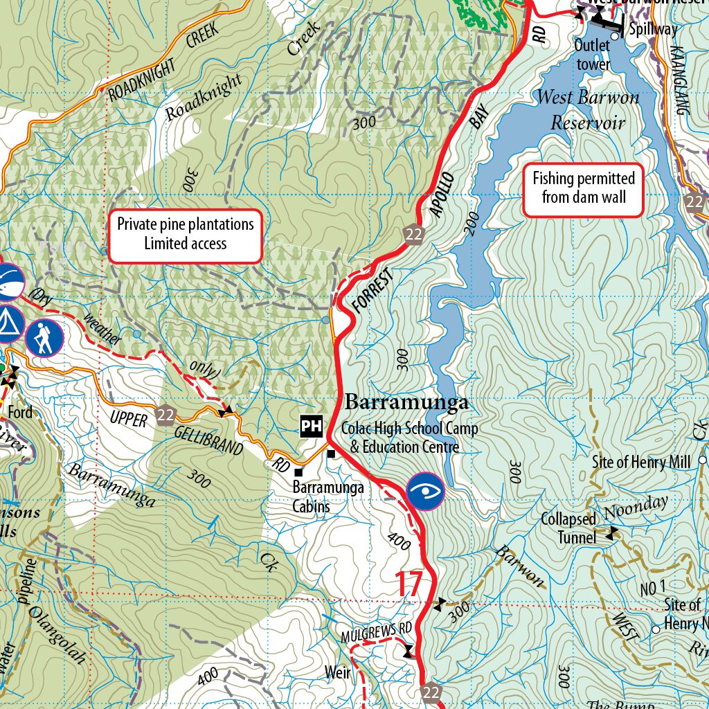 Otways 4WD Touring Map 4e by Meridian Maps | Avenza Maps