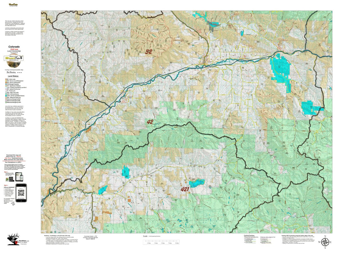 Co Unit 42 Land Ownership Map by HuntData LLC | Avenza Maps