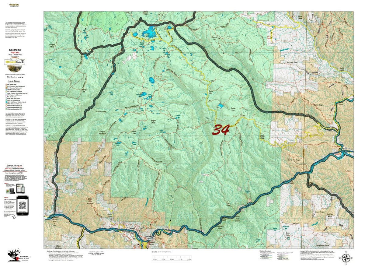 Co Unit 34 Land Ownership Map by HuntData LLC | Avenza Maps