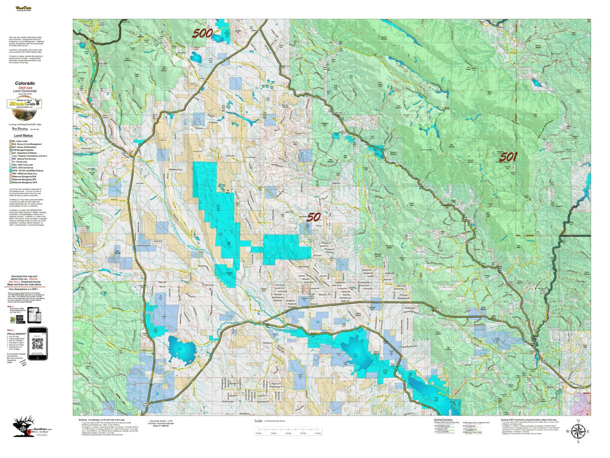 Co Unit 50 Land Ownership Map by HuntData LLC | Avenza Maps