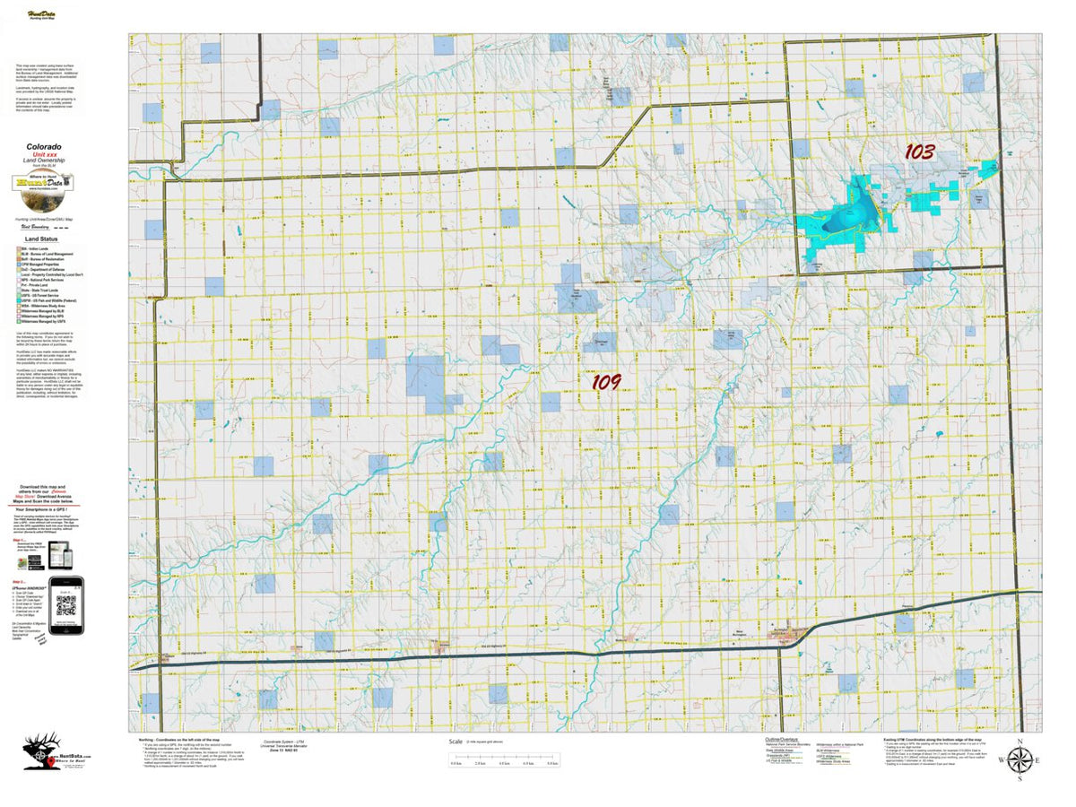 Co Unit 109 Land Ownership Map by HuntData LLC | Avenza Maps