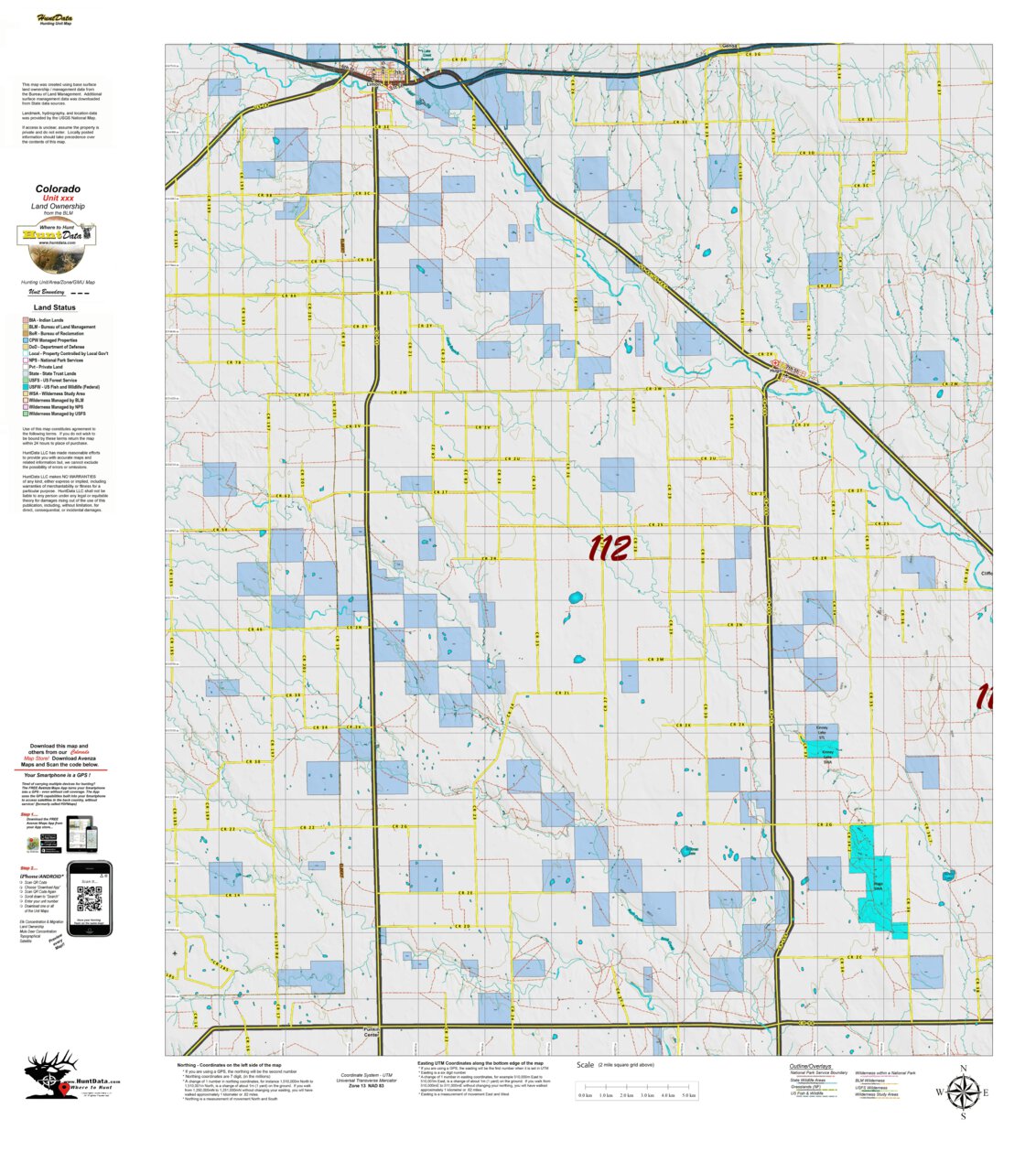 Co Unit 112 Land Ownership Map by HuntData LLC | Avenza Maps