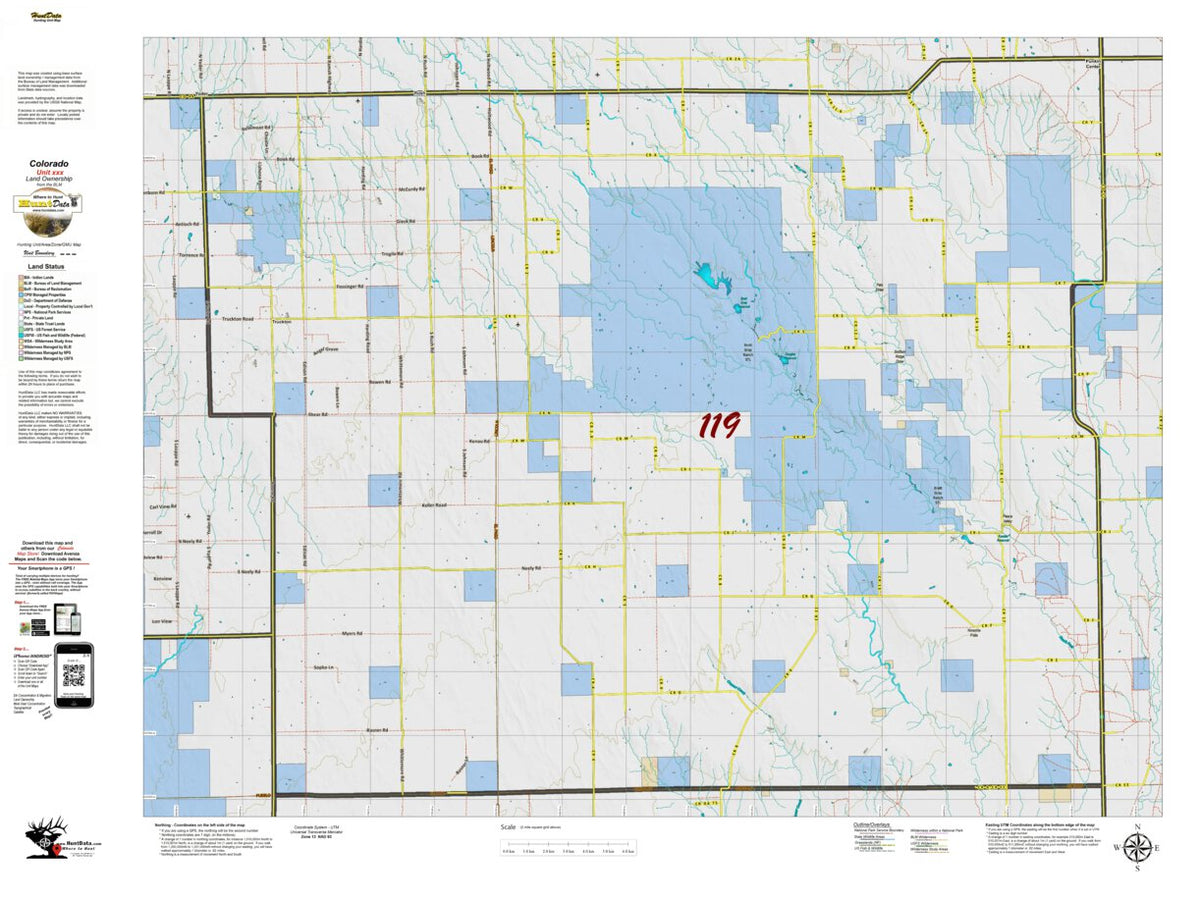 Co Unit 119 Land Ownership Map by HuntData LLC | Avenza Maps
