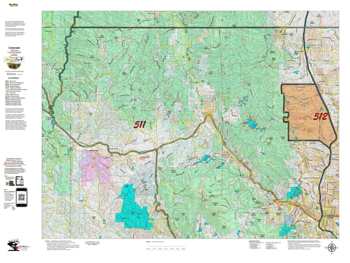 Co Unit 511 Land Ownership Map by HuntData LLC | Avenza Maps