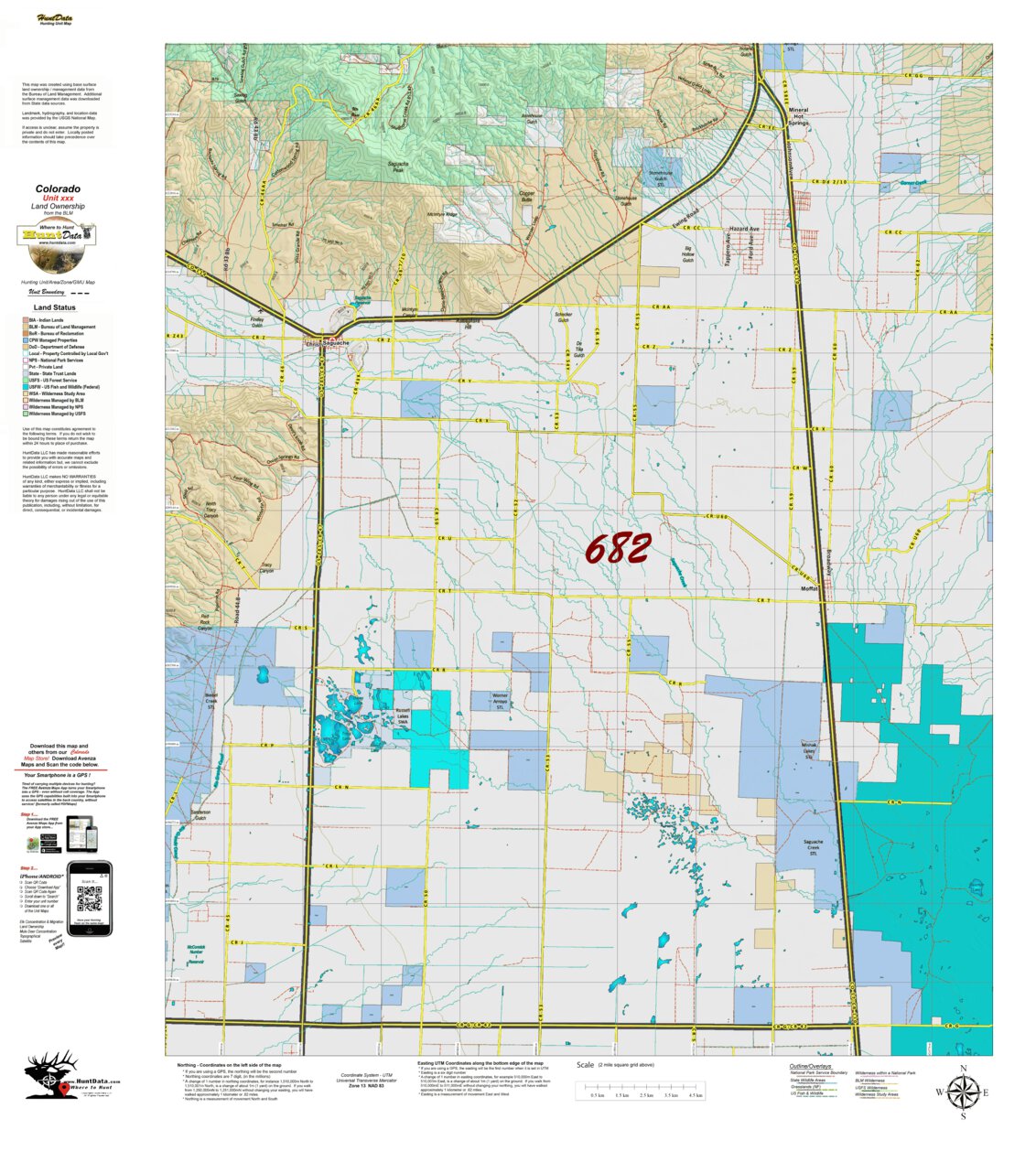 Co Unit 682 Land Ownership Map by HuntData LLC | Avenza Maps