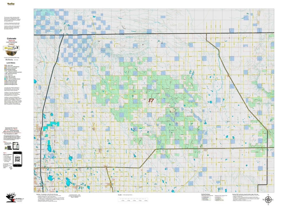 Co Unit 87 Land Ownership Map by Colorado HuntData LLC | Avenza Maps