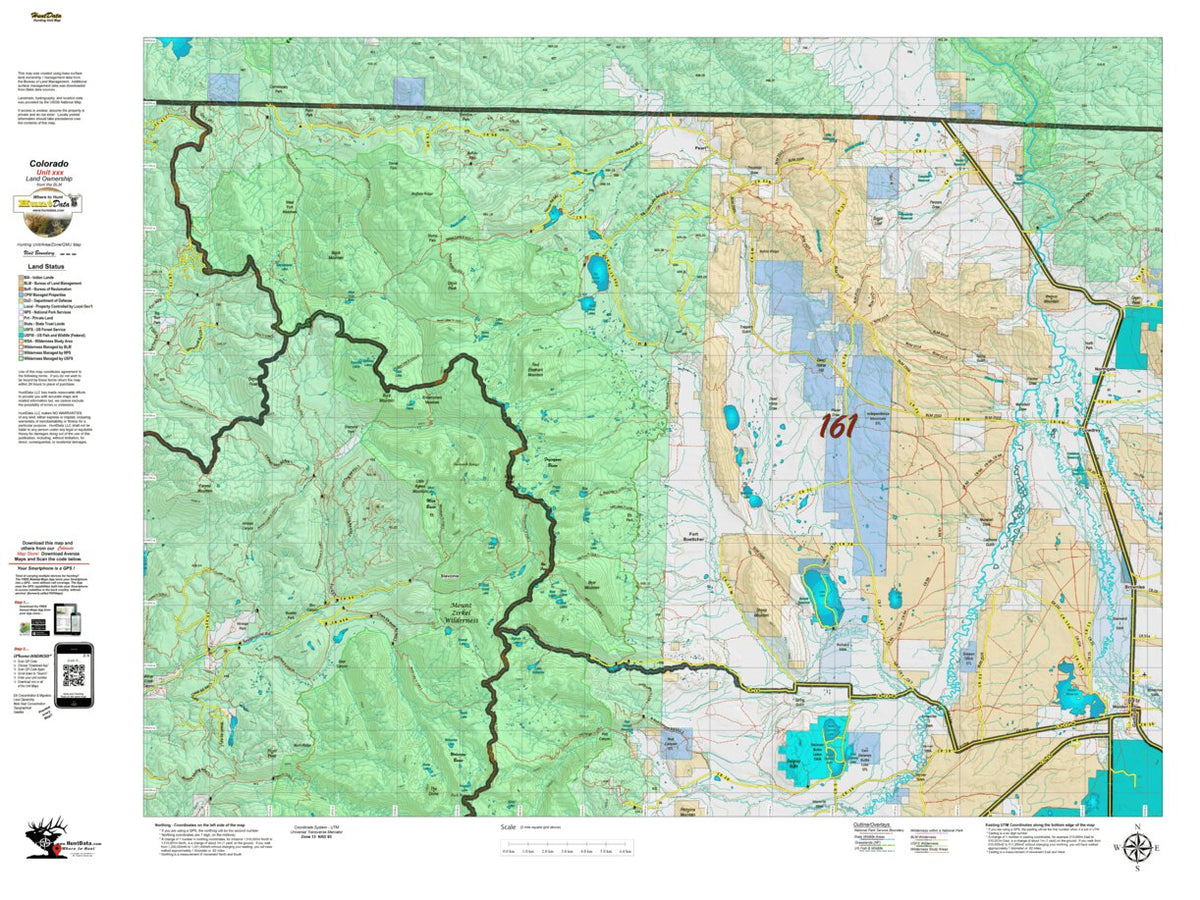 Co Unit 161 Land Ownership Map by Colorado HuntData LLC | Avenza Maps