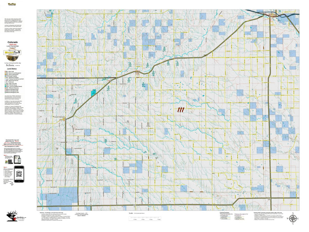 Co Unit 111 Land Ownership Map by Colorado HuntData LLC | Avenza Maps