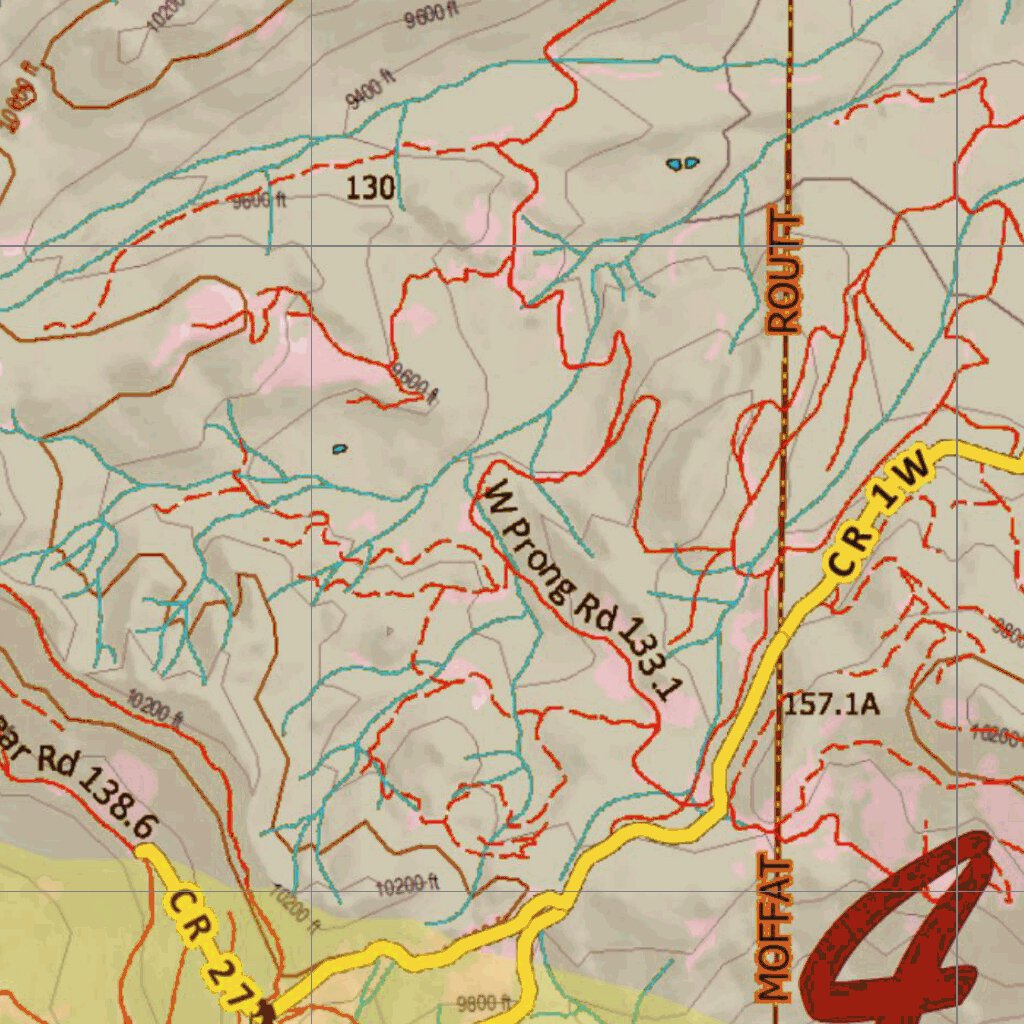 Co Unit 4 Elk Concentration Map by Colorado HuntData LLC | Avenza Maps