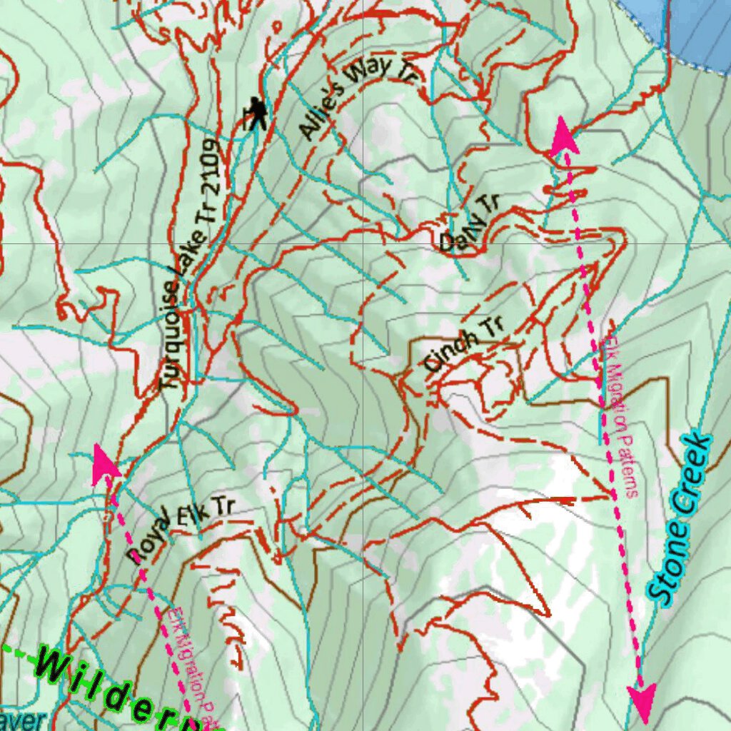 Co Unit 45 Elk Concentration Map by Colorado HuntData LLC | Avenza Maps