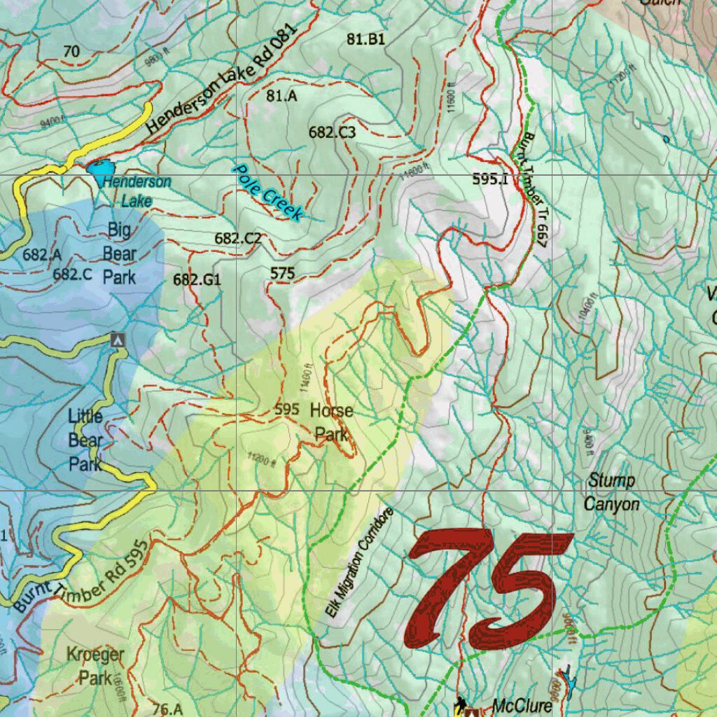 Co Unit 751 Elk Concentration Map by Colorado HuntData LLC | Avenza Maps