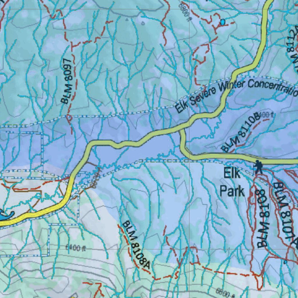 Co Unit 33 Elk Summer, Winter Concentrations and Migration Routes Map ...