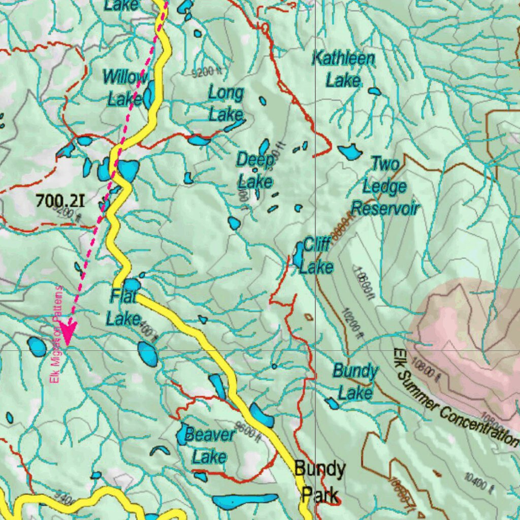Co Unit 17 Elk Summer, Winter Concentrations and Migration Routes Map ...