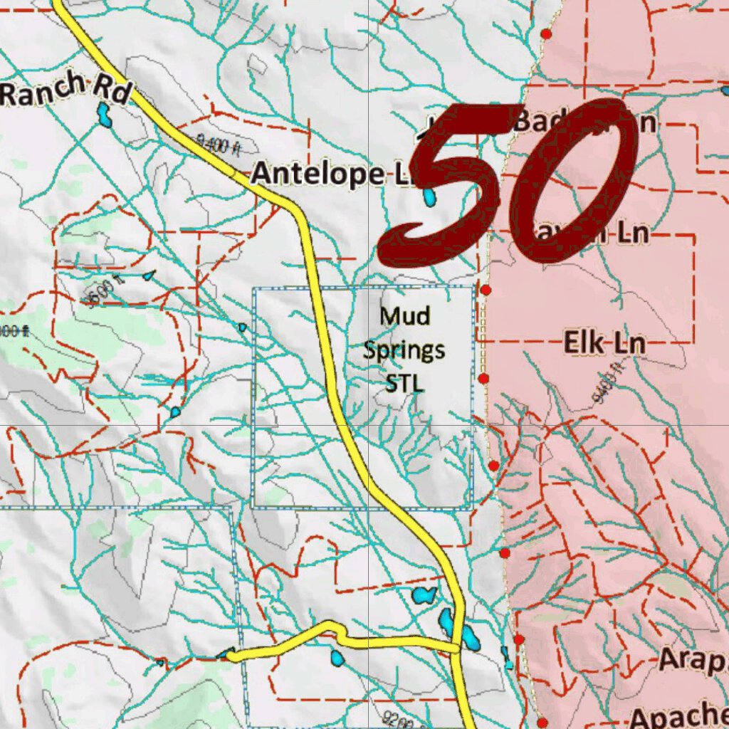 Colorado Unit 50 Antelope Concentrations Map by Colorado HuntData LLC ...