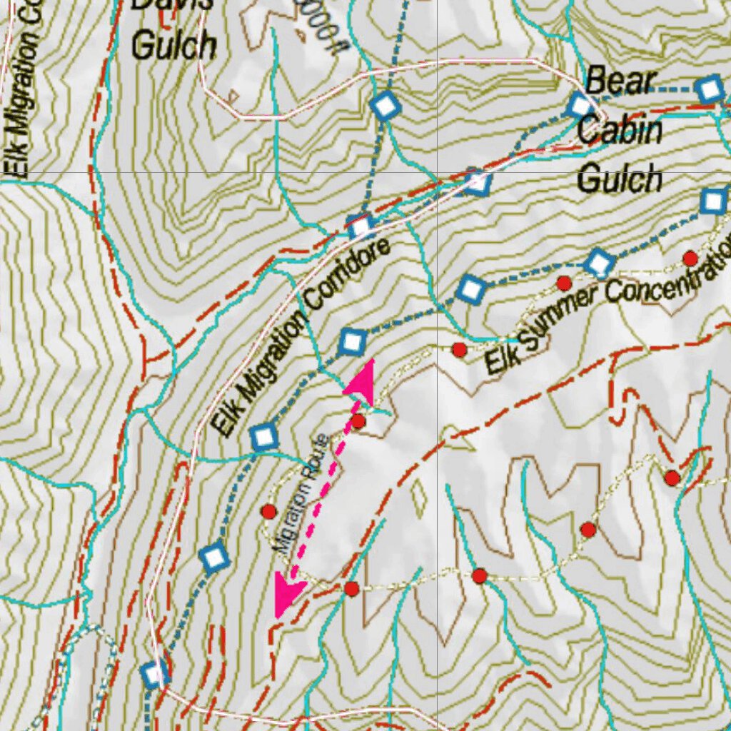 Colorado Unit 32 Land Ownerhship with Elk Concentrations, the Hybrid ...