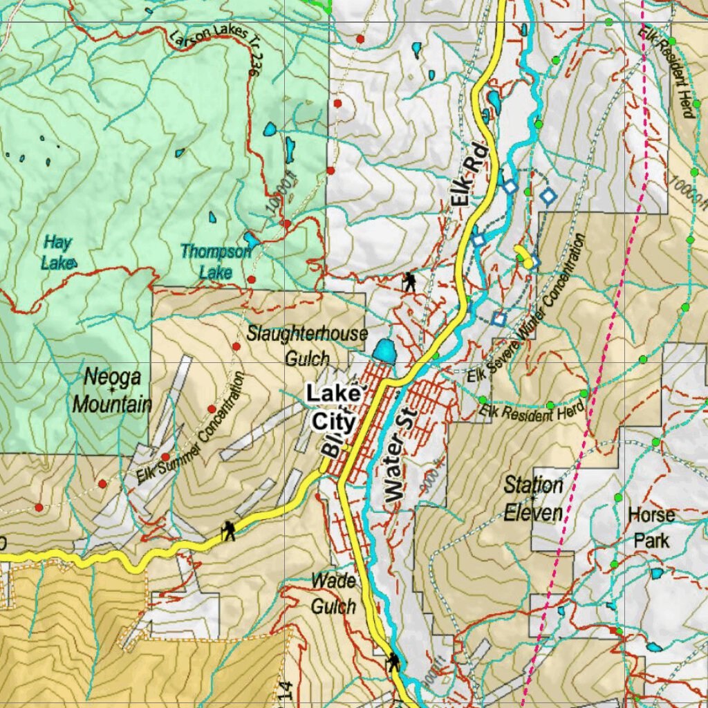 Colorado Unit 66 Land Ownerhship with Elk Concentrations, the Hybrid ...