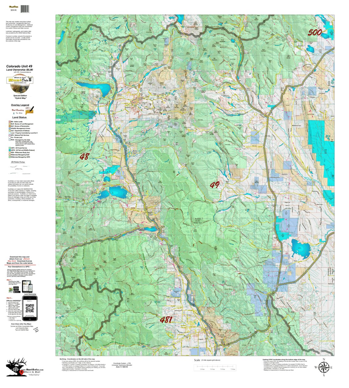 Colorado Unit 49 Land Ownerhship with Elk Concentrations, the Hybrid ...