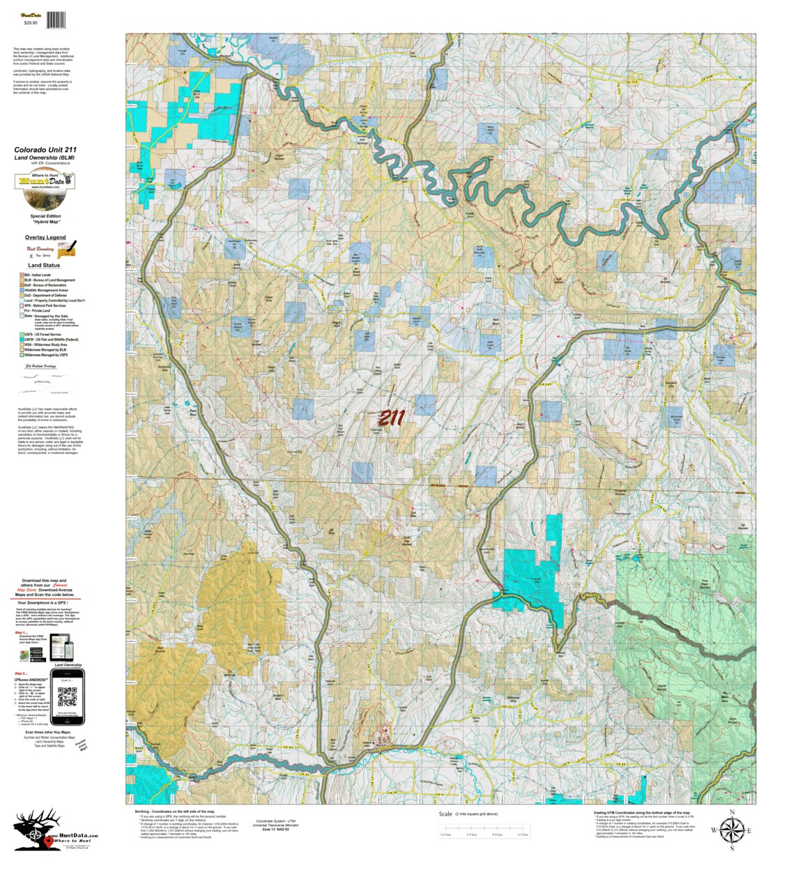 Colorado Unit 211 Land Ownerhship with Elk Concentrations, the Hybrid ...