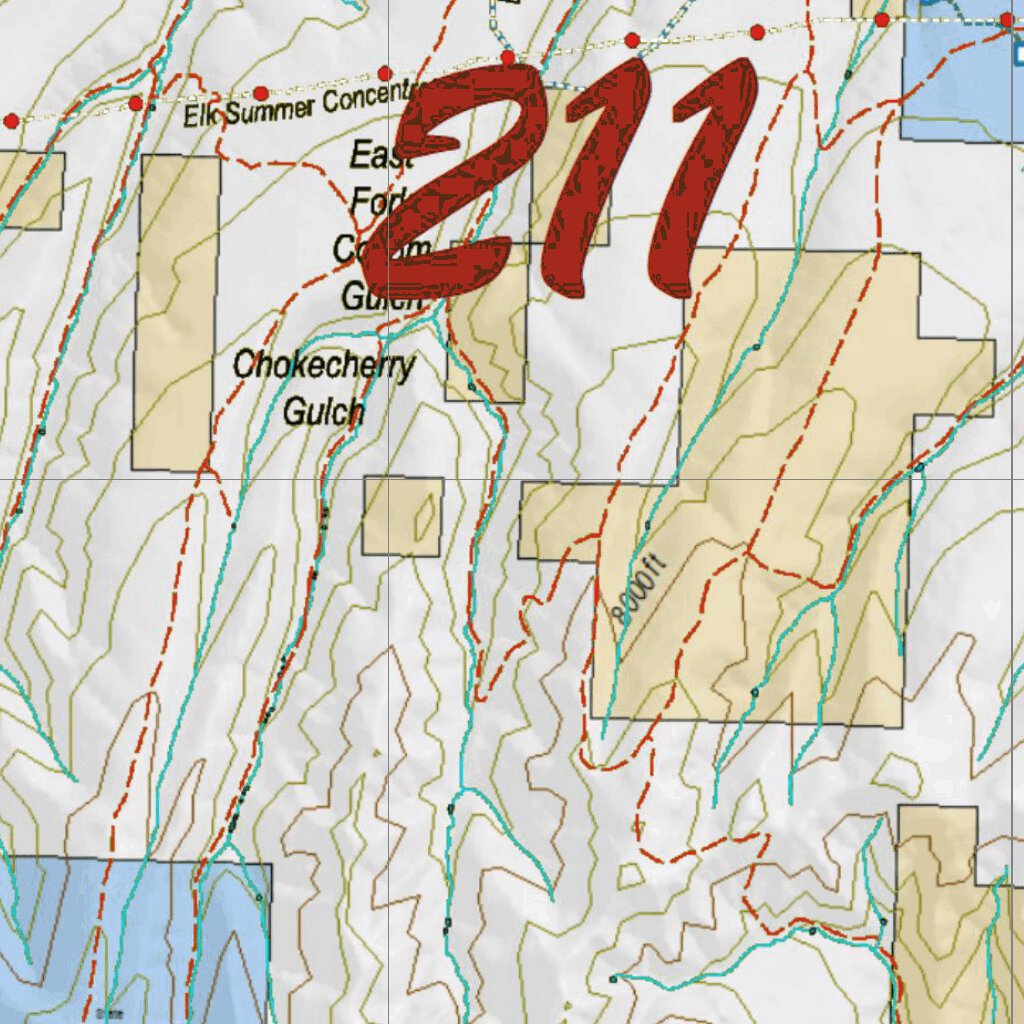 Colorado Unit 211 Land Ownerhship with Elk Concentrations, the Hybrid ...