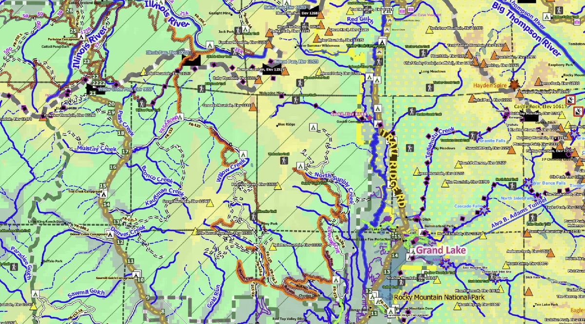 CO Public Lands, Recreation, and Elevation Maps Bundle Map by 3D ...