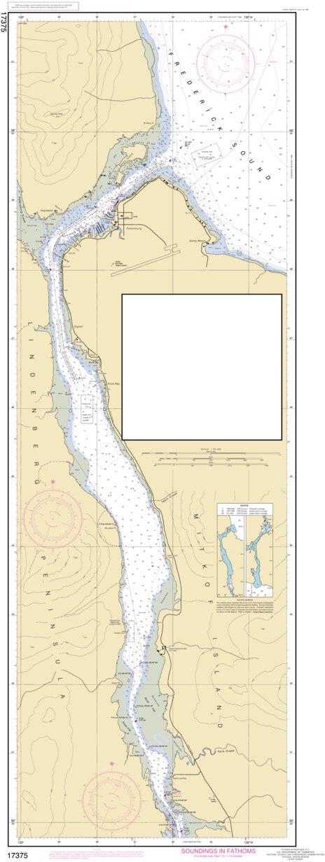 Continuation Of Wrangell Narrows Map by National Oceanographic ...