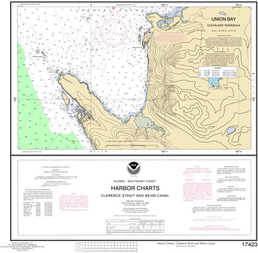 Union Bay Map by National Oceanographic & Atmospheric Administration ...