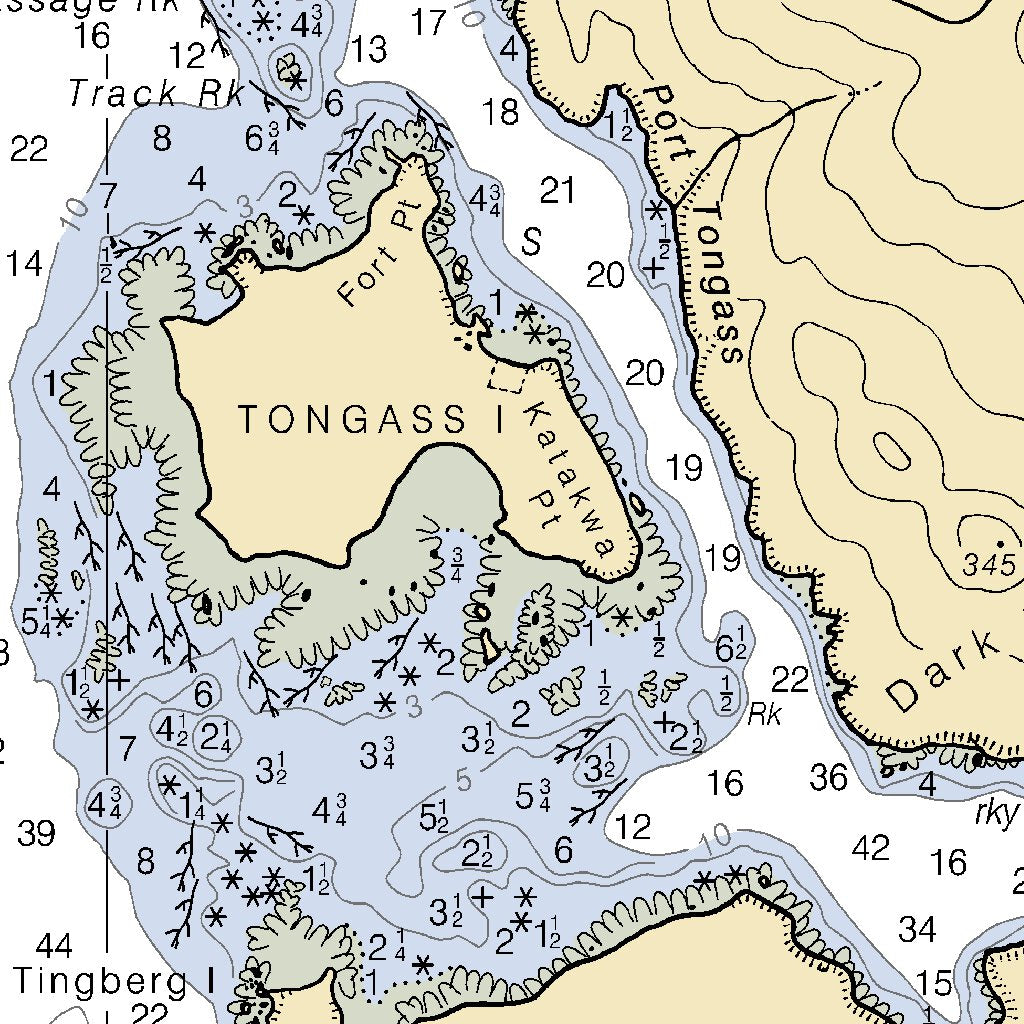 Portland Inlet To Nakat Bay Map by National Oceanographic & Atmospheric ...