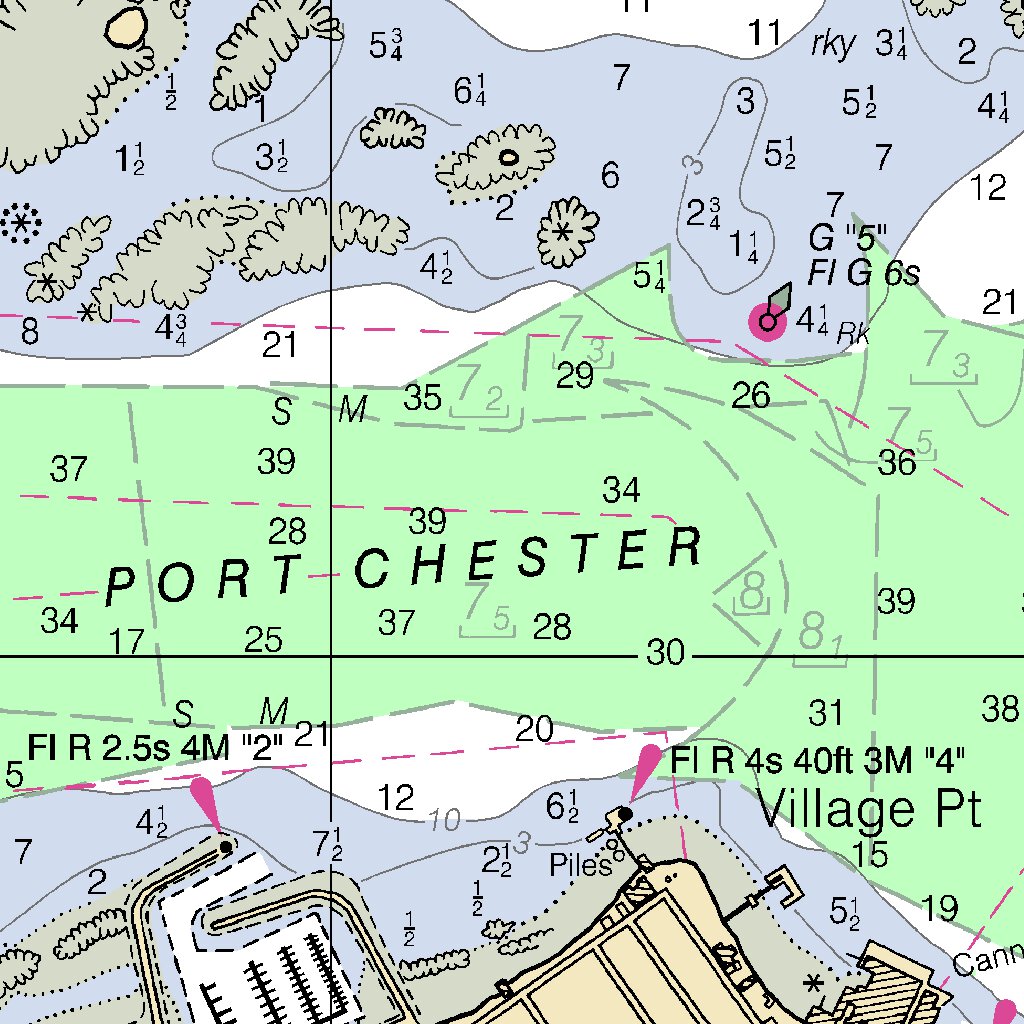 Port Chester Map by National Oceanographic & Atmospheric Administration ...