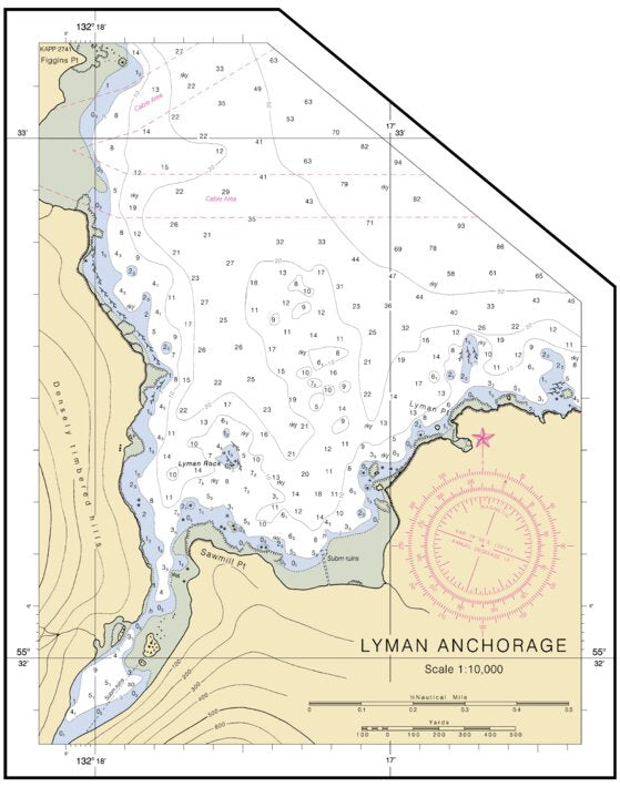 Lyman Anchorage Map by National Oceanographic & Atmospheric ...