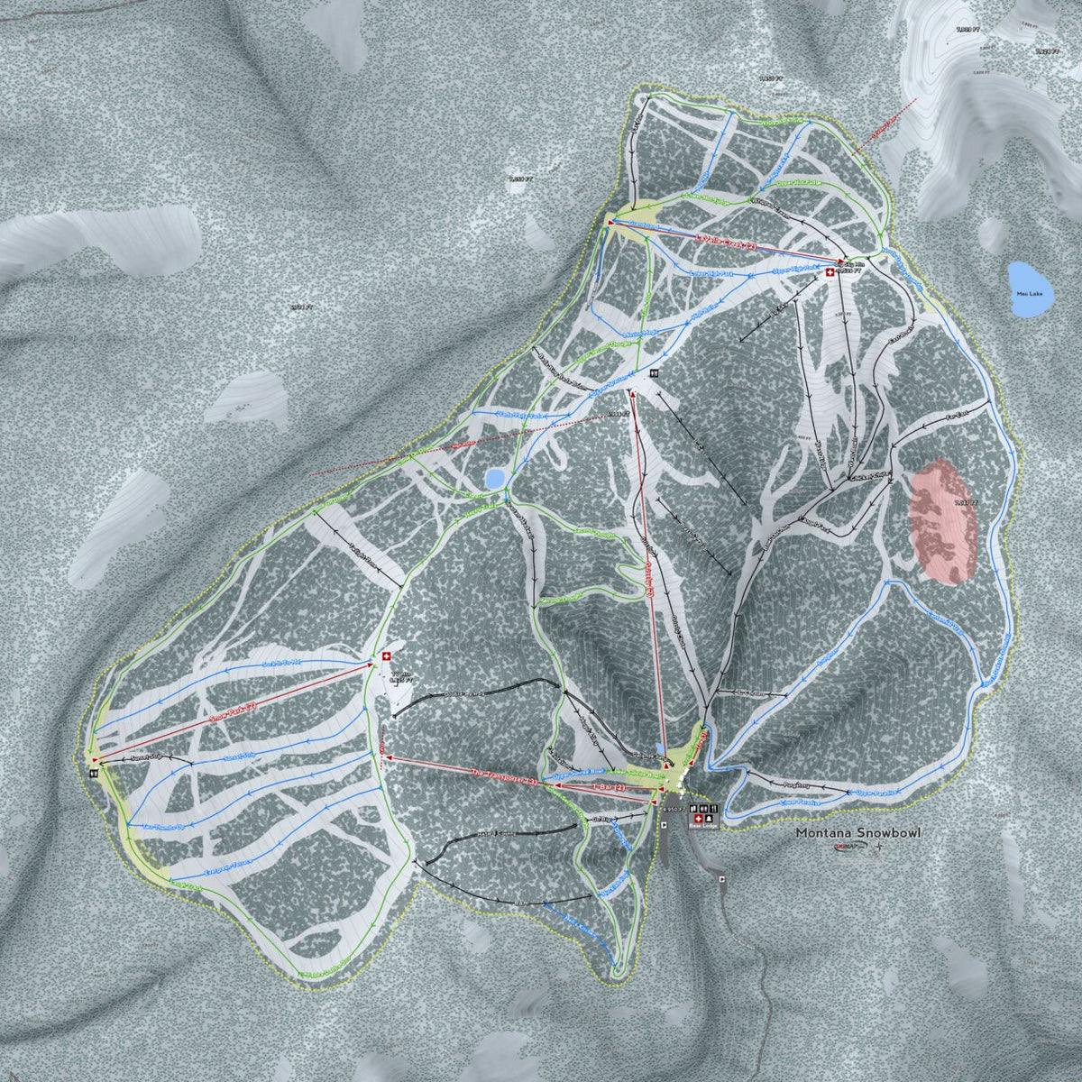 Montana Snowbowl Resort Map by Mapsynergy | Avenza Maps