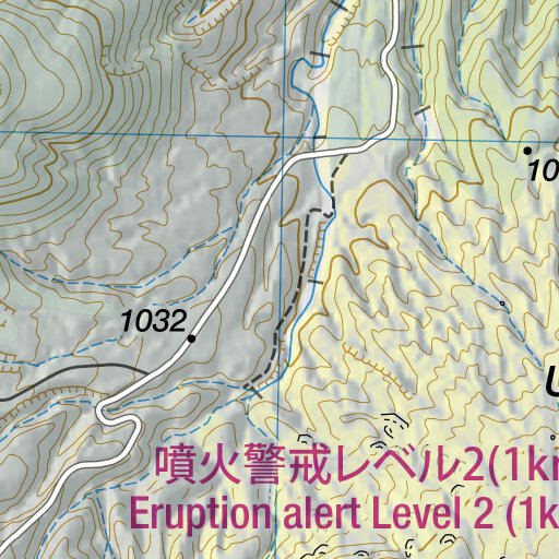 Aso-san 阿蘇山 Hiking Map (Kyushu, Japan) 1:25,000 by Japanwilds.org ...