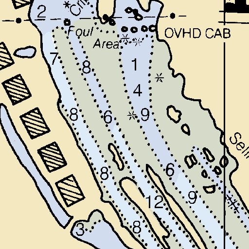 Manistique Harbor Michigan Map by National Oceanographic & Atmospheric ...