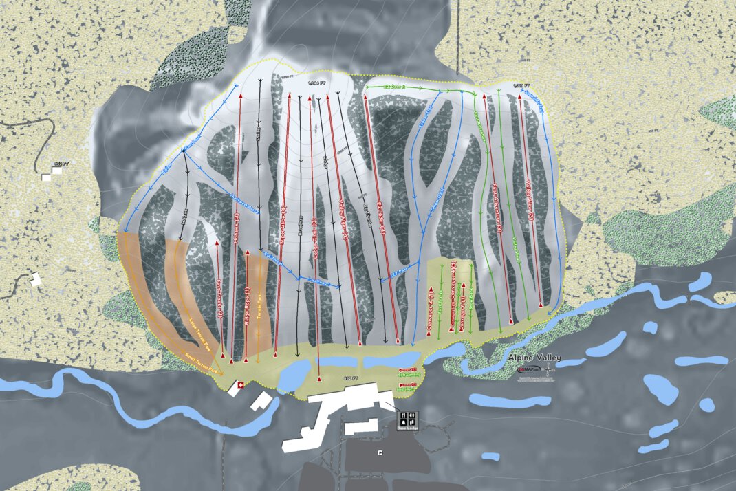 Alpine Valley Resort WI Map by Mapsynergy | Avenza Maps