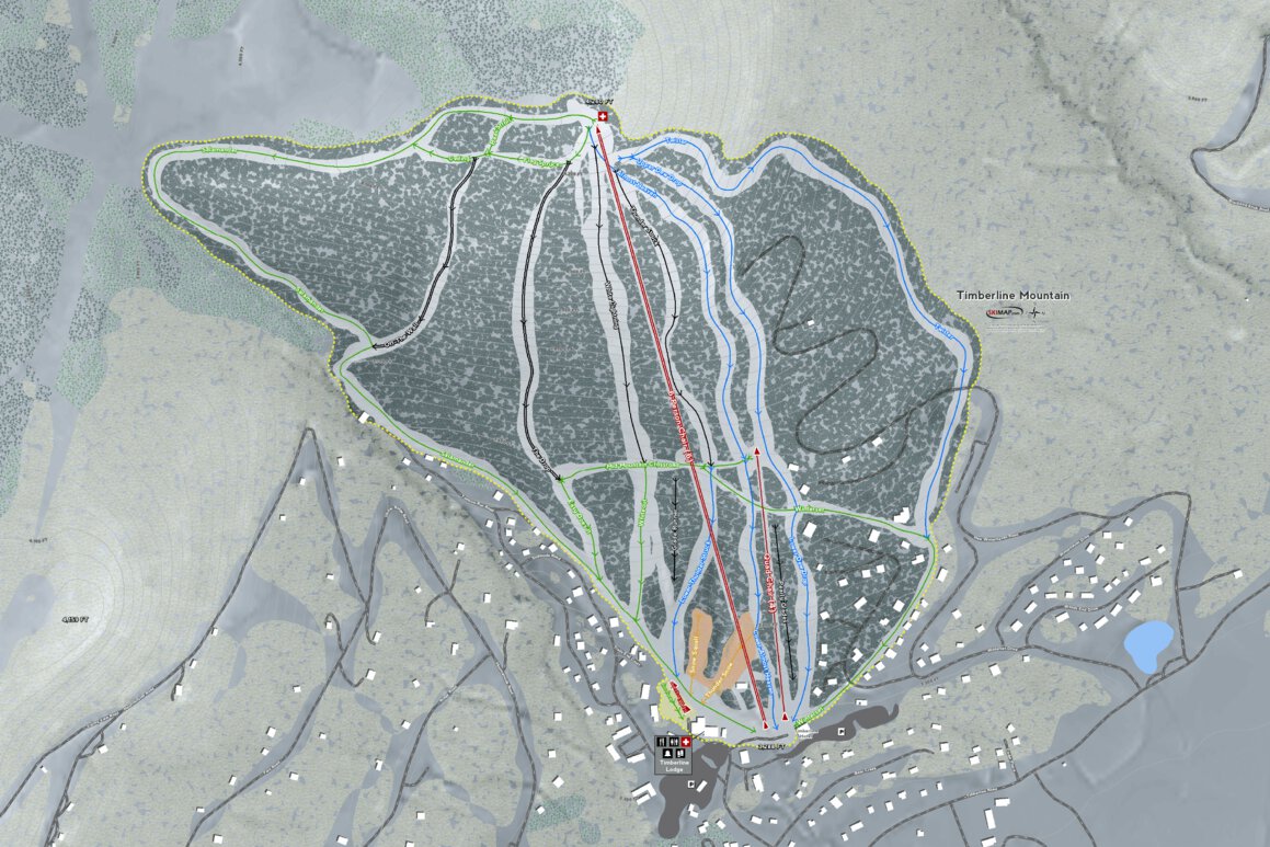 Timberline Mountain Resort Map by Mapsynergy | Avenza Maps