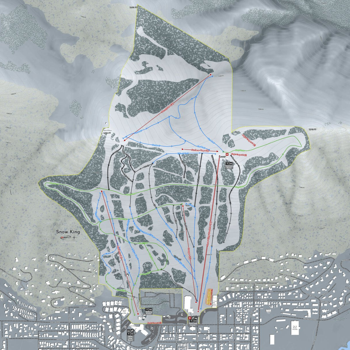Snow King Resort Map by Mapsynergy | Avenza Maps