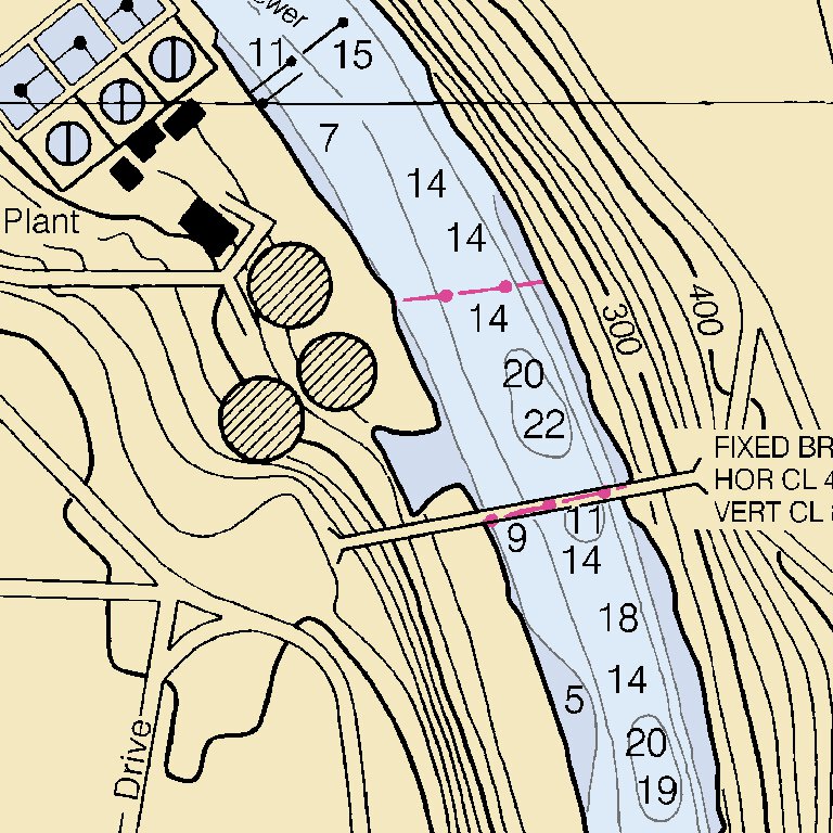 Rochester Harbor Genesee River To Head Of Navigation Map by National ...