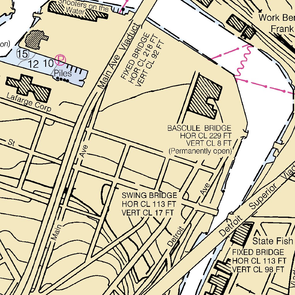 Cleveland Harbor Including Lower Cuyahoga River Map by National ...