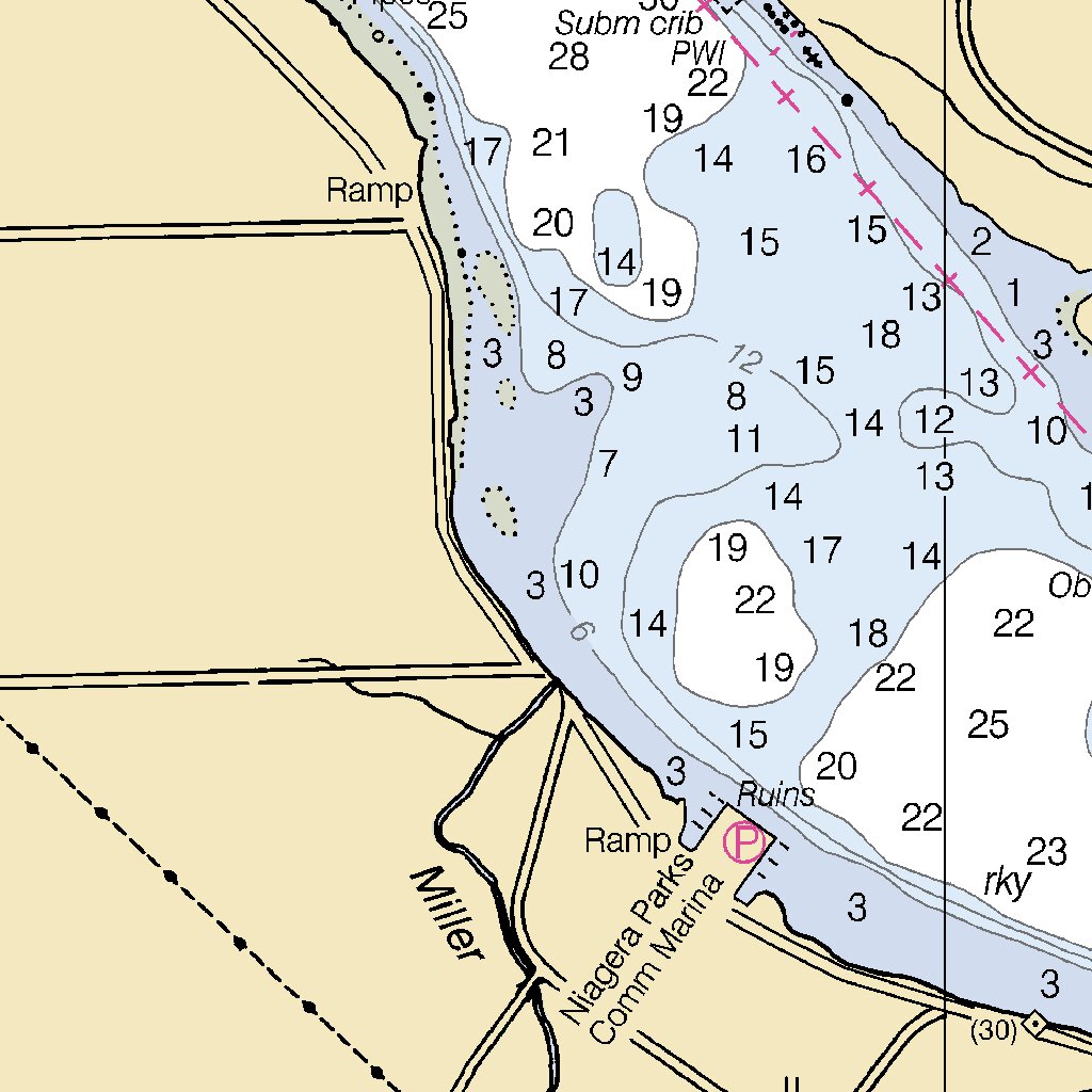 Upper Niagara River Map by National Oceanographic & Atmospheric ...