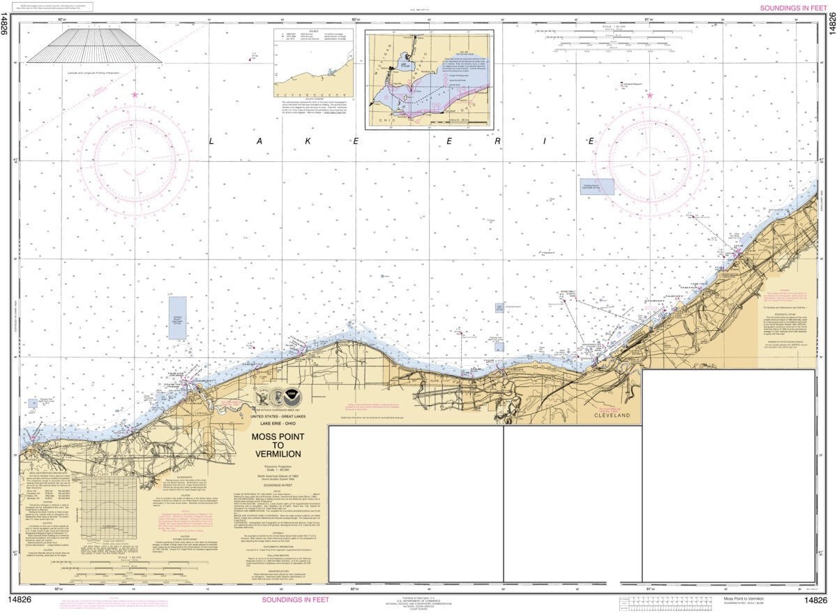 Moss Point To Vermilion Ohio Map by National Oceanographic ...