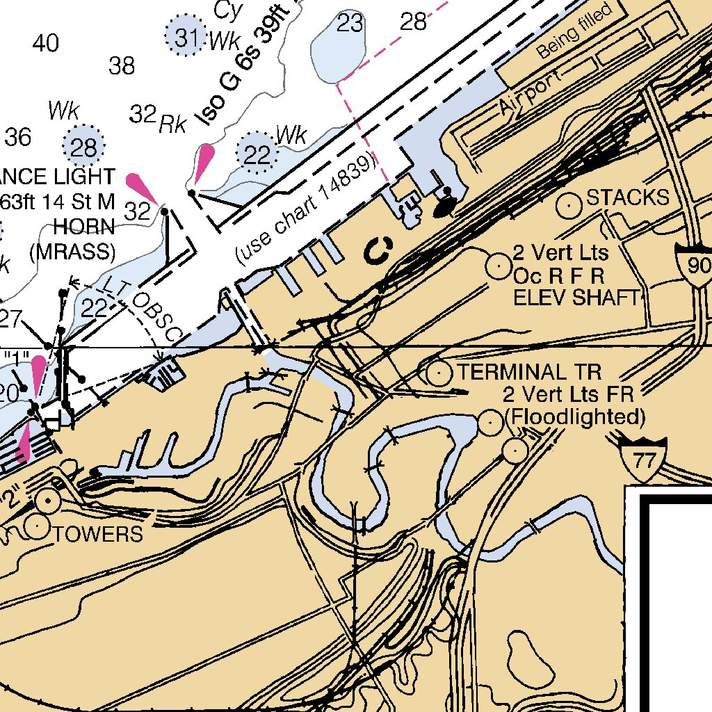 Moss Point To Vermilion Ohio Map by National Oceanographic ...