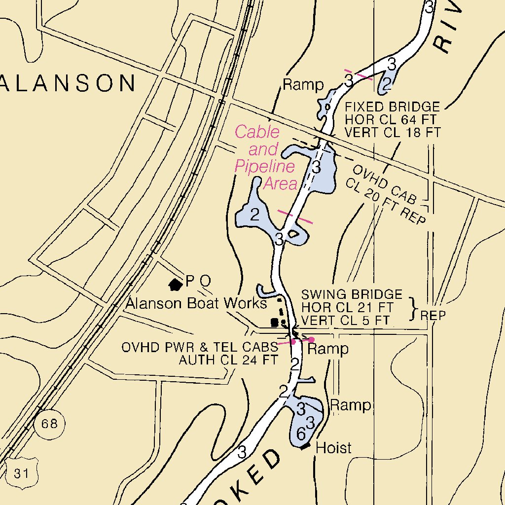 Inland Route (12) Map by National Oceanographic & Atmospheric ...